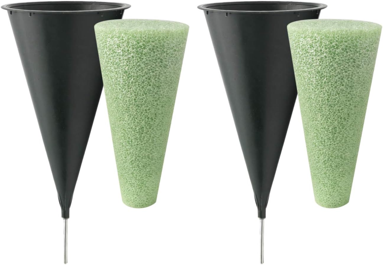 Amazon.com: Royal Imports Cemetery Vases for Grave with Spikes Cones ...