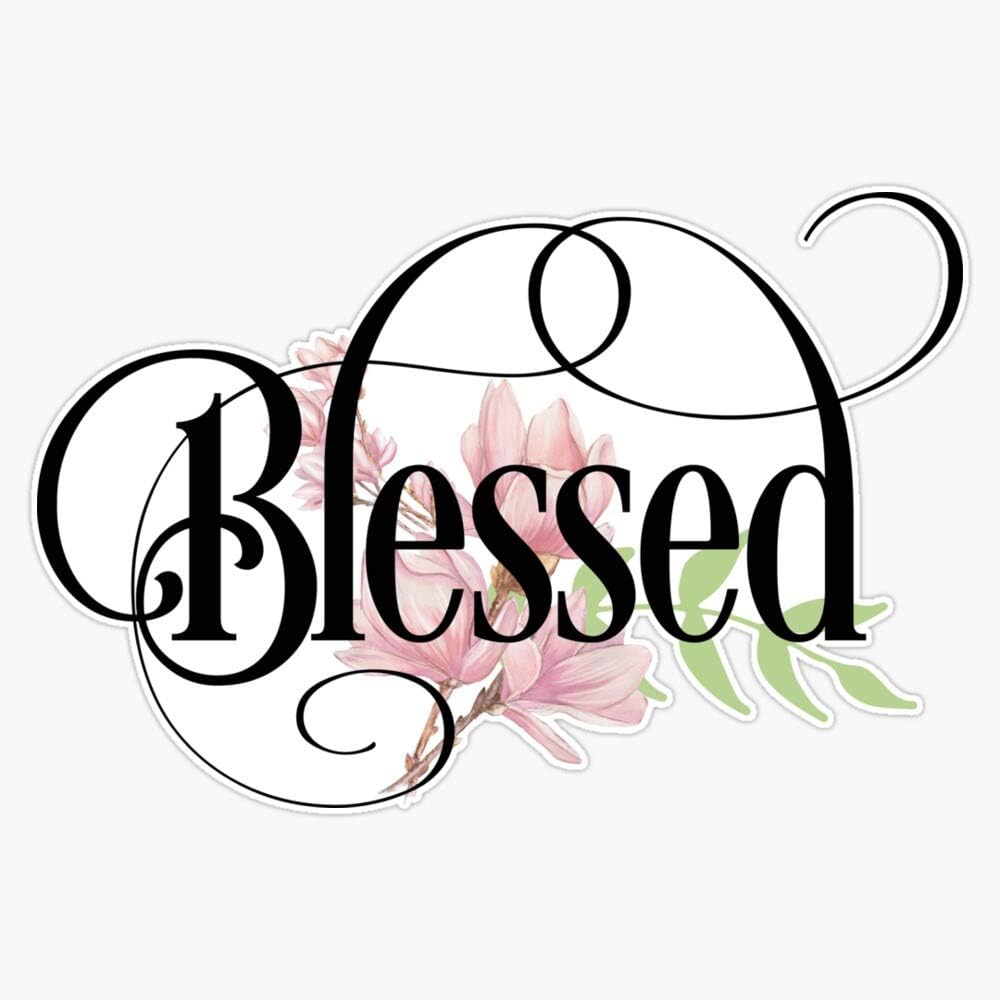 Amazon.com: Generic Blessed - Cute Girly Inspirational Christian Quote ...
