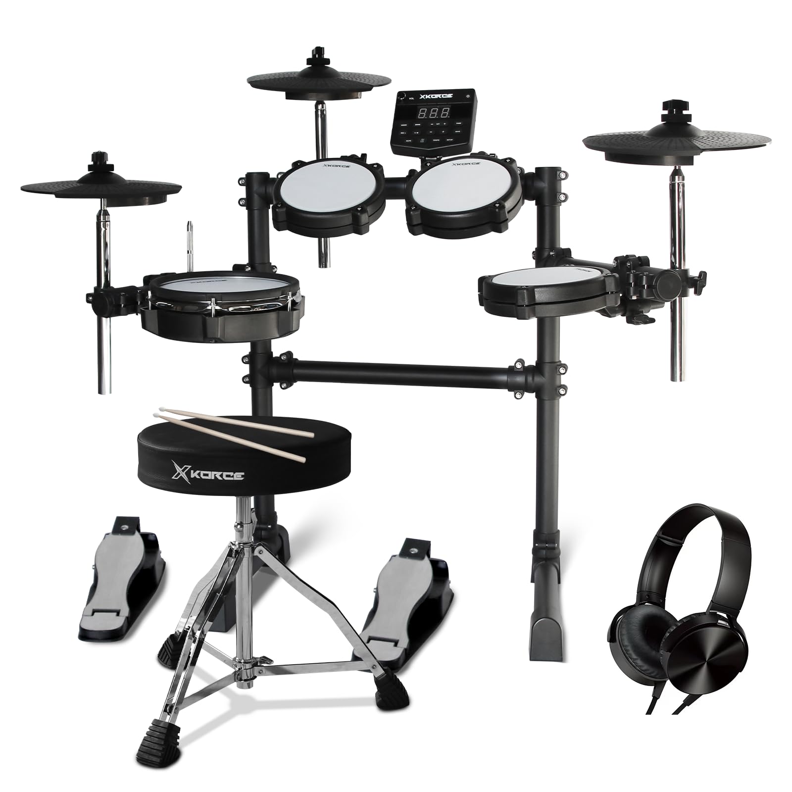 Amazon.com: Xkorce Electronic Drum Set Electric Drum Kit with 4 Quiet ...