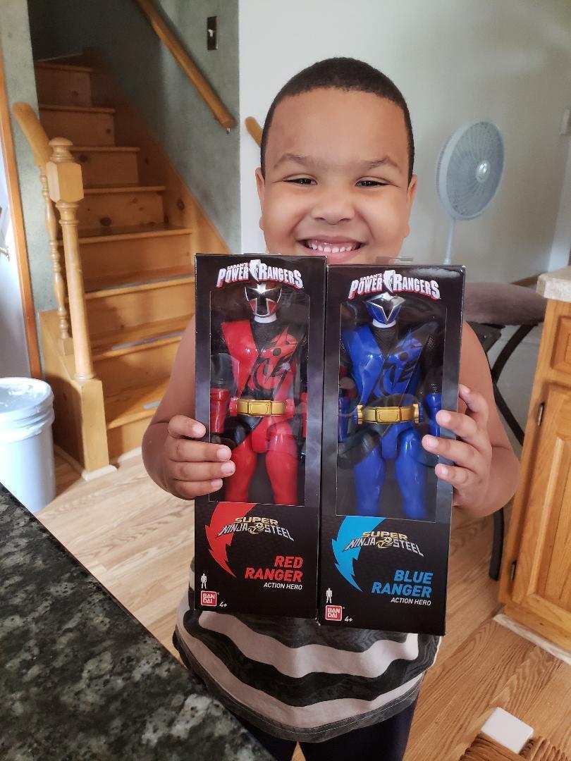 Amazon.com: Power Rangers Super Ninja Steel 12-inch Action Figure, Red ...