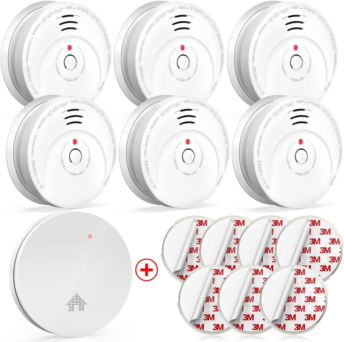𝑱𝒆𝒎𝒂𝒚 Smoke Detector with Battery Backup,Smoke Alarm Enhanced ...