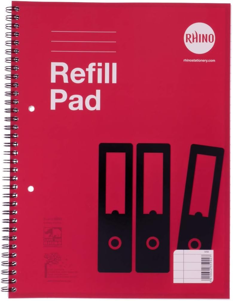 Amazon.com : RHINO Stationery A4+ Twinwire Refill Pad | 160 Page | 8mm ...