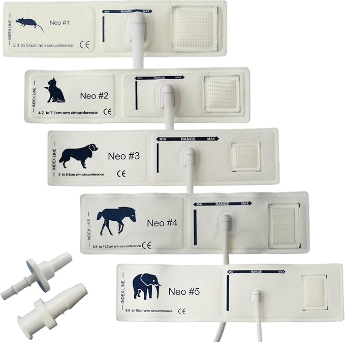 Amazon.com: 5 Pcs Veterinary Animal Blood Pressure Cuff,5 Different ...