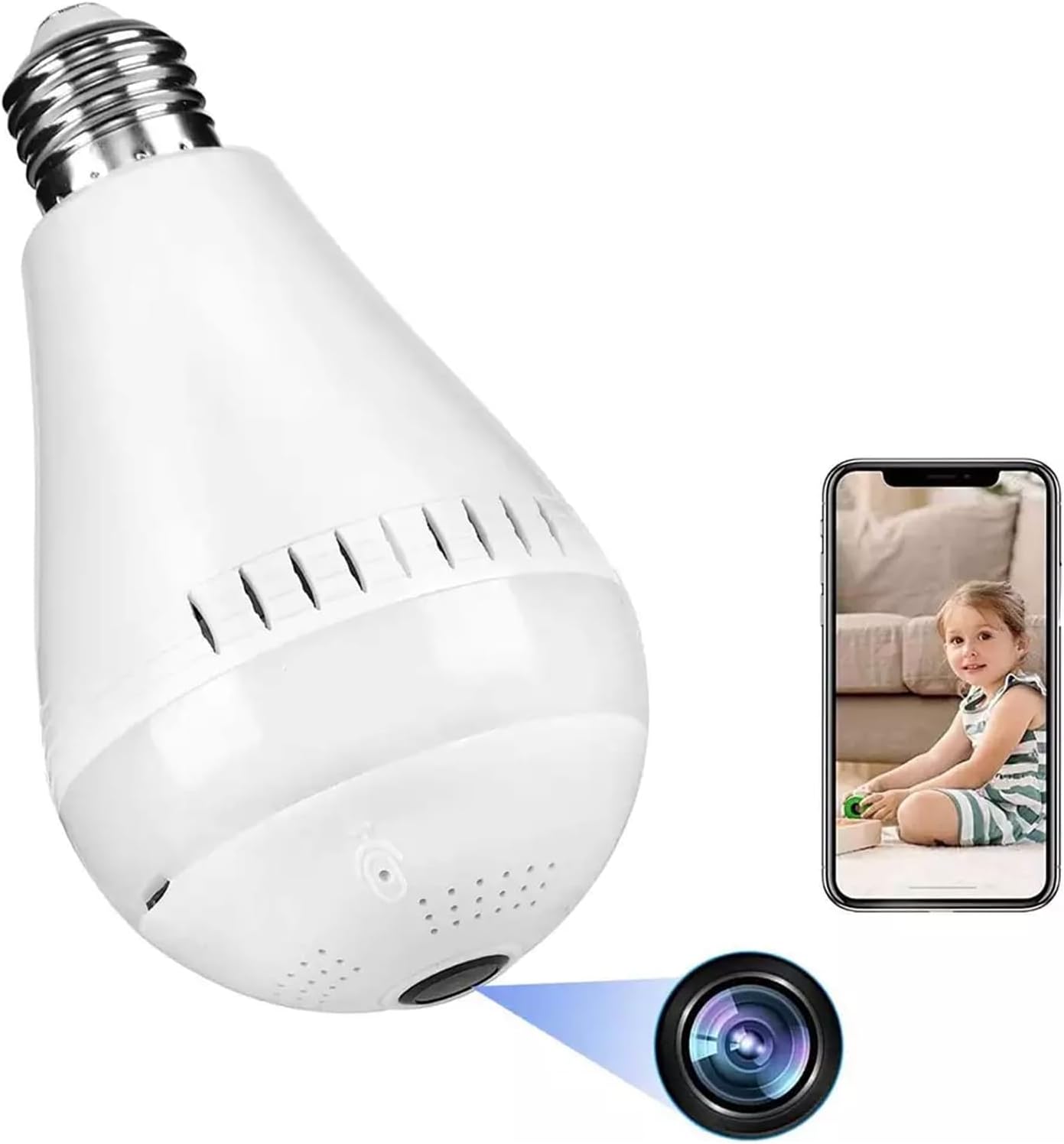 Buy DDLC Full HD Picture Bulb Home Security Camera 1080p AI Powered ...