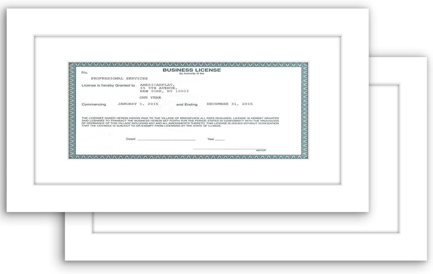Amazon.com - Americanflat 5x10 Business License Frame with Shatter ...