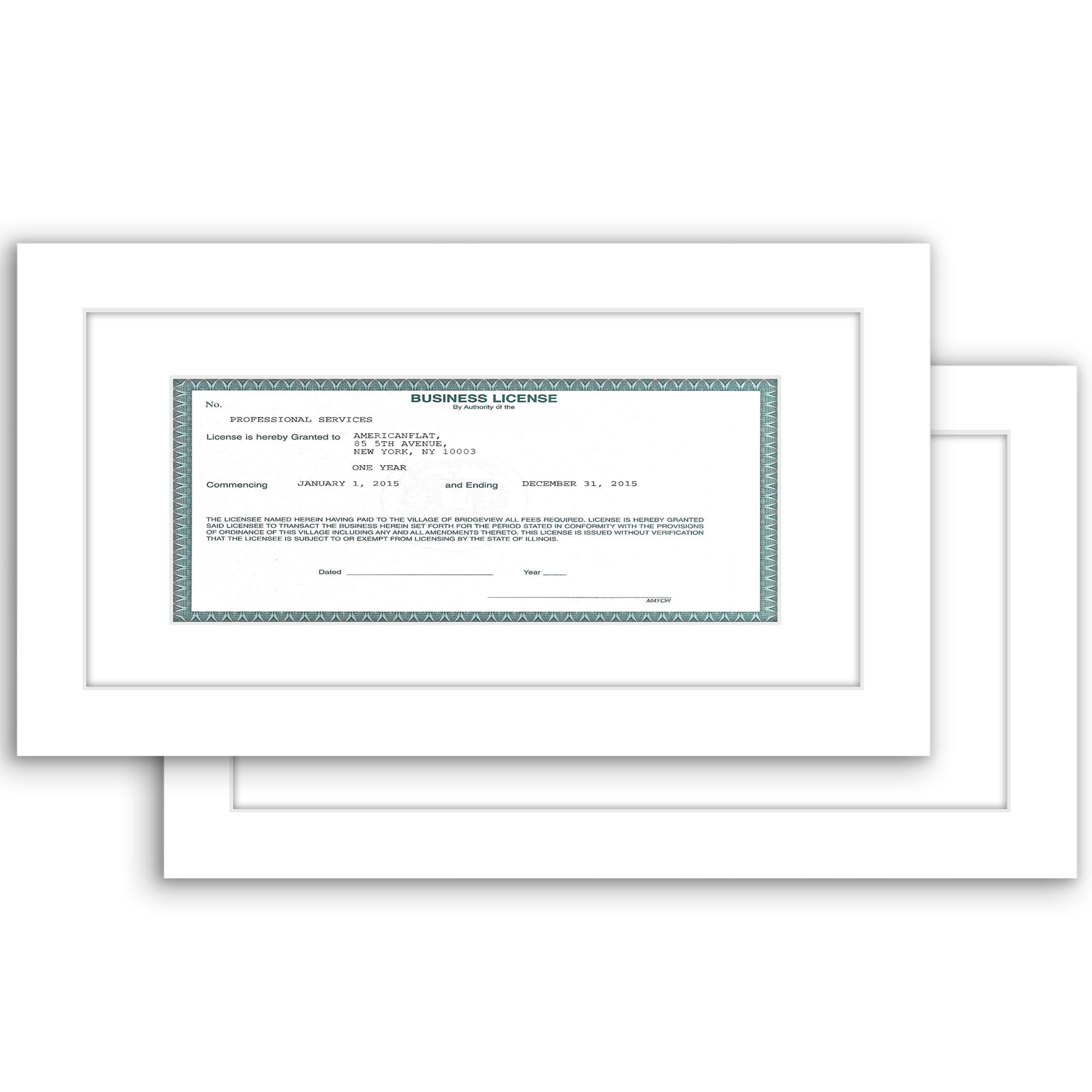 Amazon.com - Americanflat 5x10 Business License Frame with Shatter ...