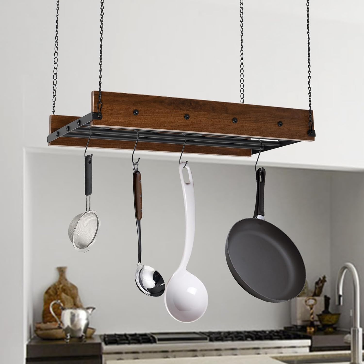 Amazon.com: HuaShuani Pot Rack Hanging,Pot Hanger,Hanging Pot Rack ...