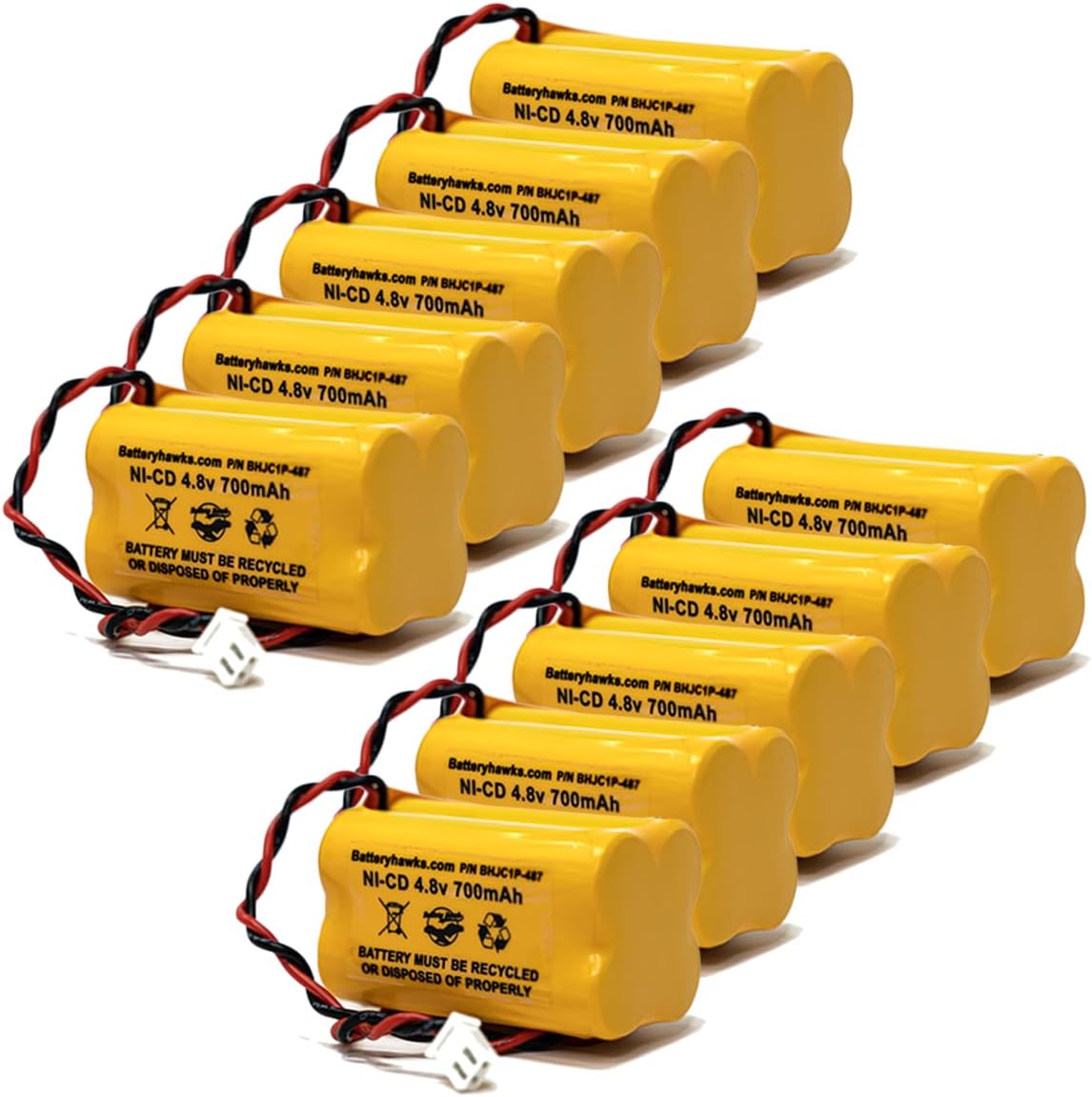 Amazon.com: 4.8v 700MAH NiCd Battery Exit Sign Emergency Light Nickel ...