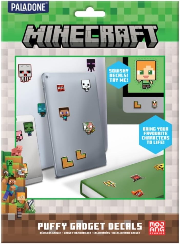 Amazon.com: Minecraft Official Licensed Puffy Gadget Decals Laptop and ...