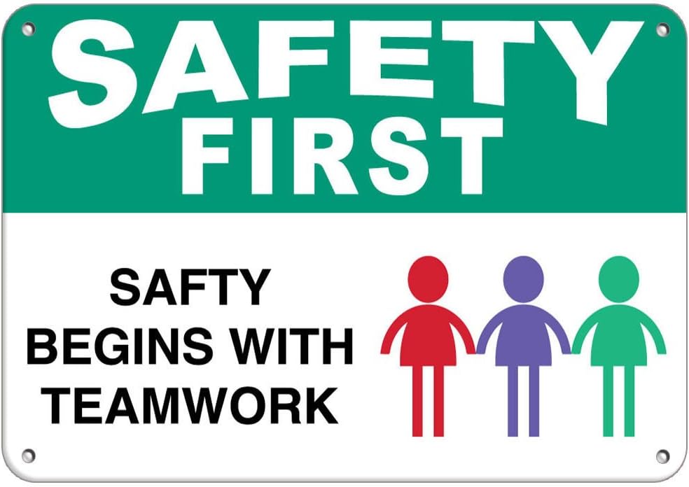 Amazon.com: Safety First Safety Begins with Teamwork Safety Slogans ...
