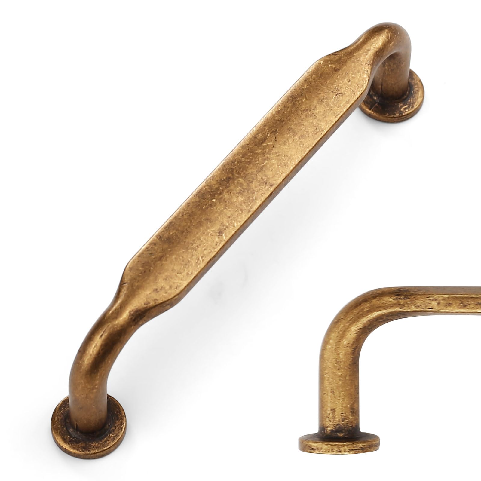 Amerdeco 10 Pack Antique Brass Cabinet Pulls 3-3/4 Inch(96mm) Hole ...