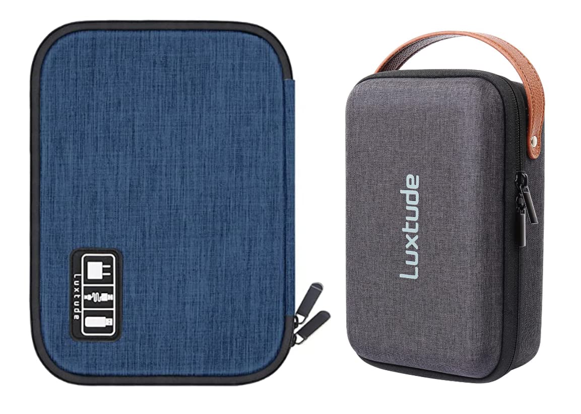 Amazon.com: Luxtude Compact Electronics Organizer, Hard Carrying Case ...