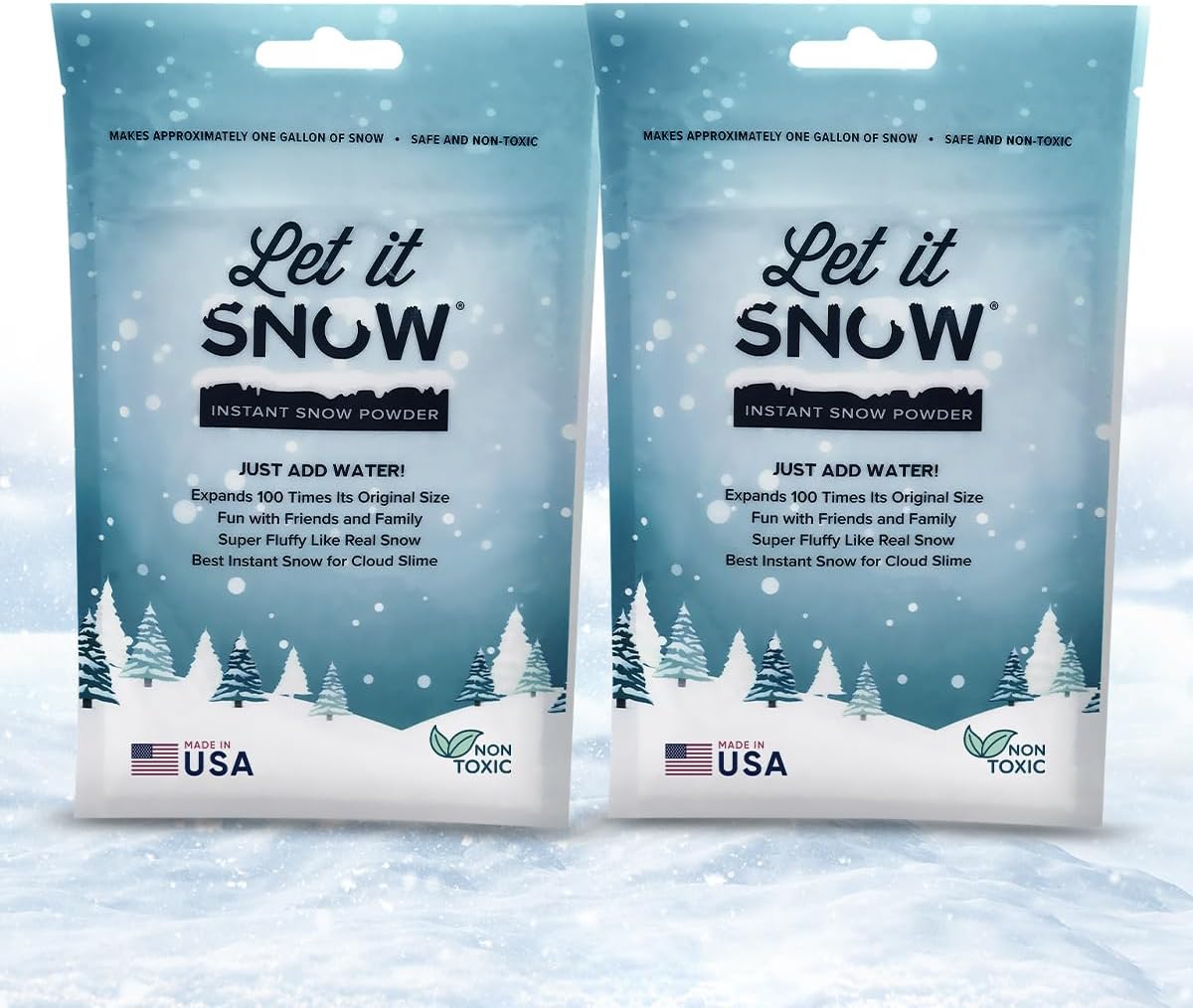 Amazon.com: Let it Snow Instant Snow for Slime | Made in The USA ...