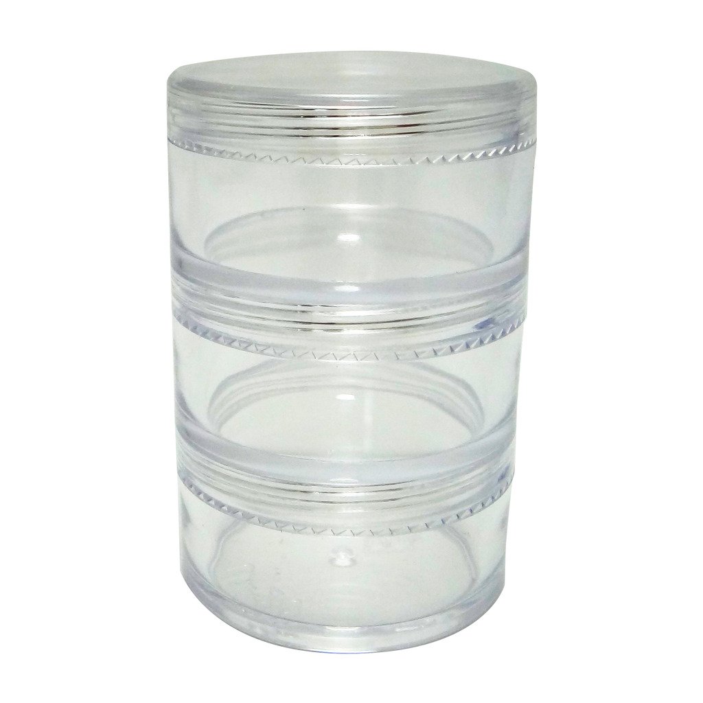 Clear Makeup Stackable Plastic Container 20gr (Pack of 15) : Amazon.in ...
