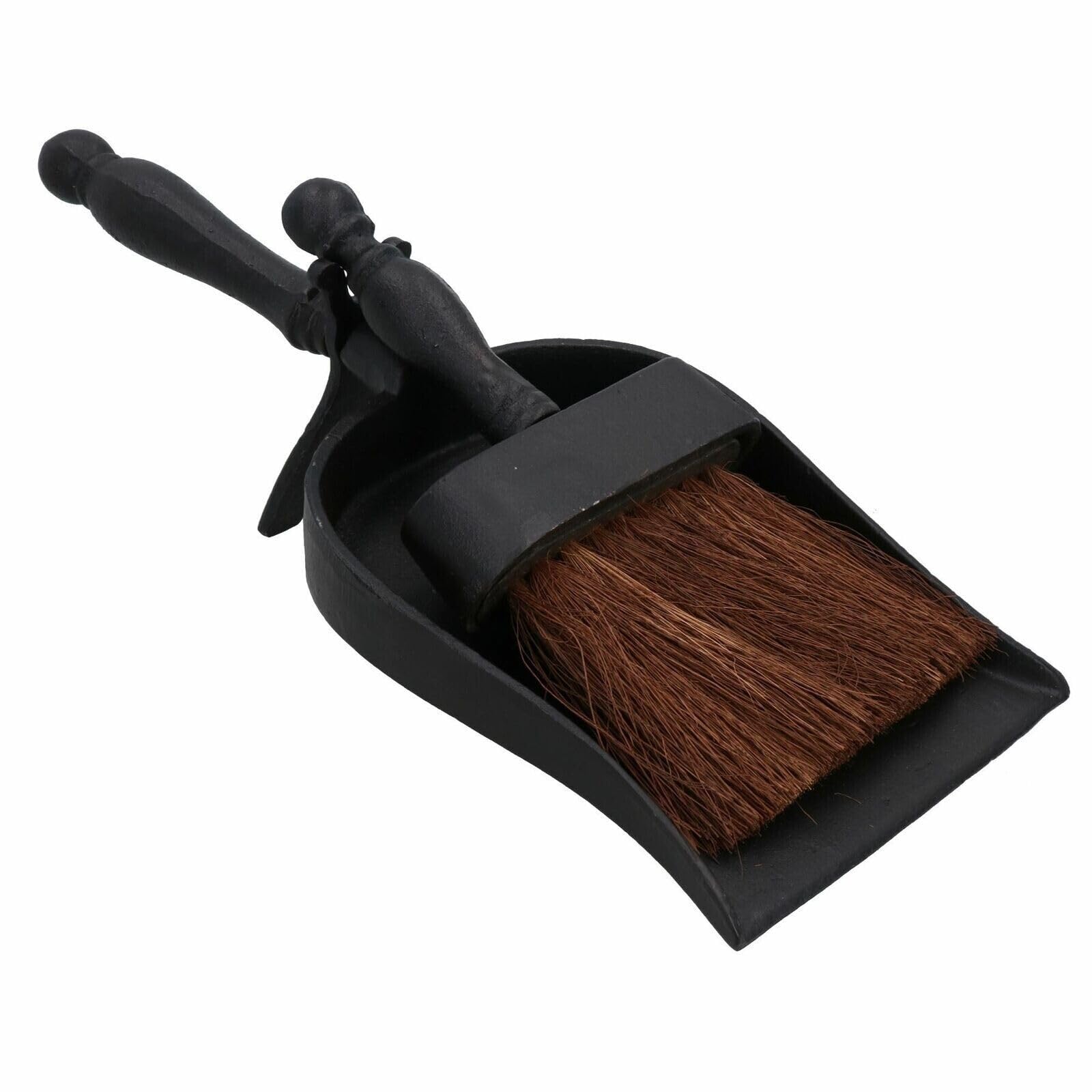 Hearth Tidy Brush and Shovel Set Black Cast Iron Fire Place Tool Sets ...