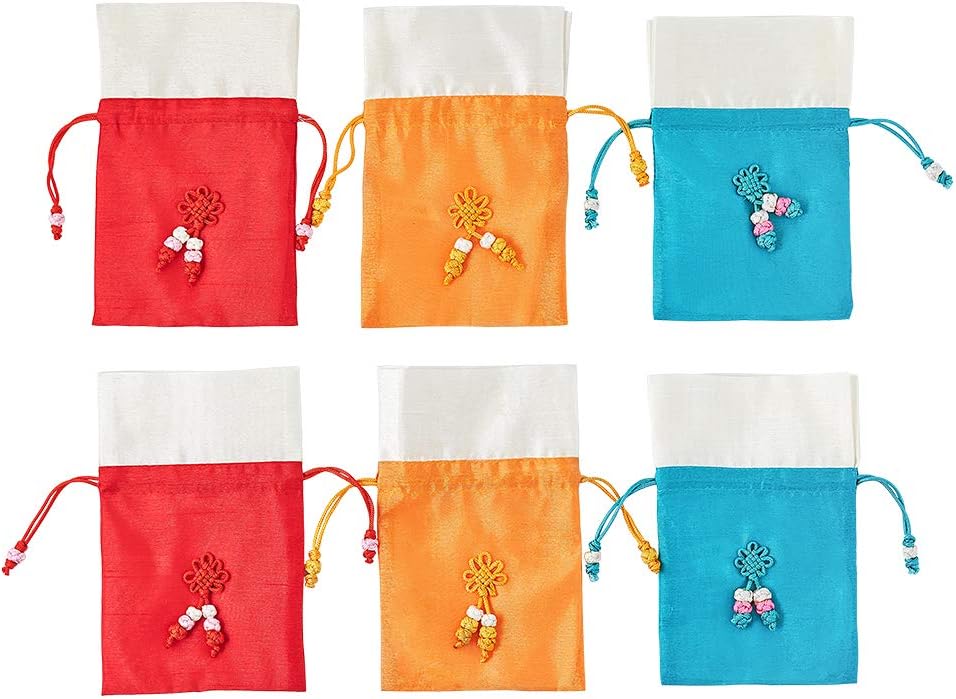 Amazon.com: JYHOME (Pack of 6) Korean Traditional Lucky Pouch Bag ...