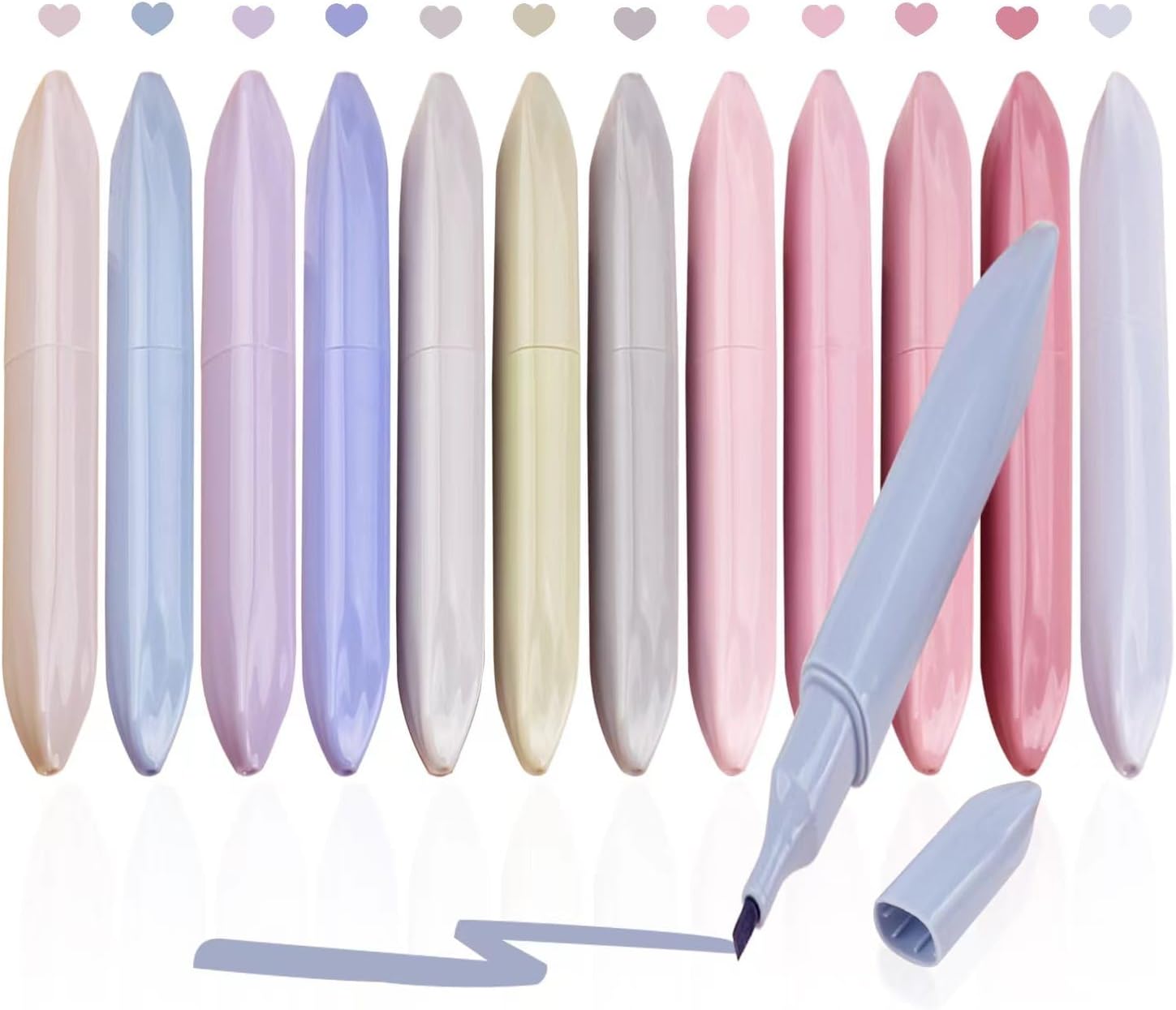 Amazon.com : Mr. Pen- Aesthetic Cute Pastel Highlighters Set, 8 pcs ...