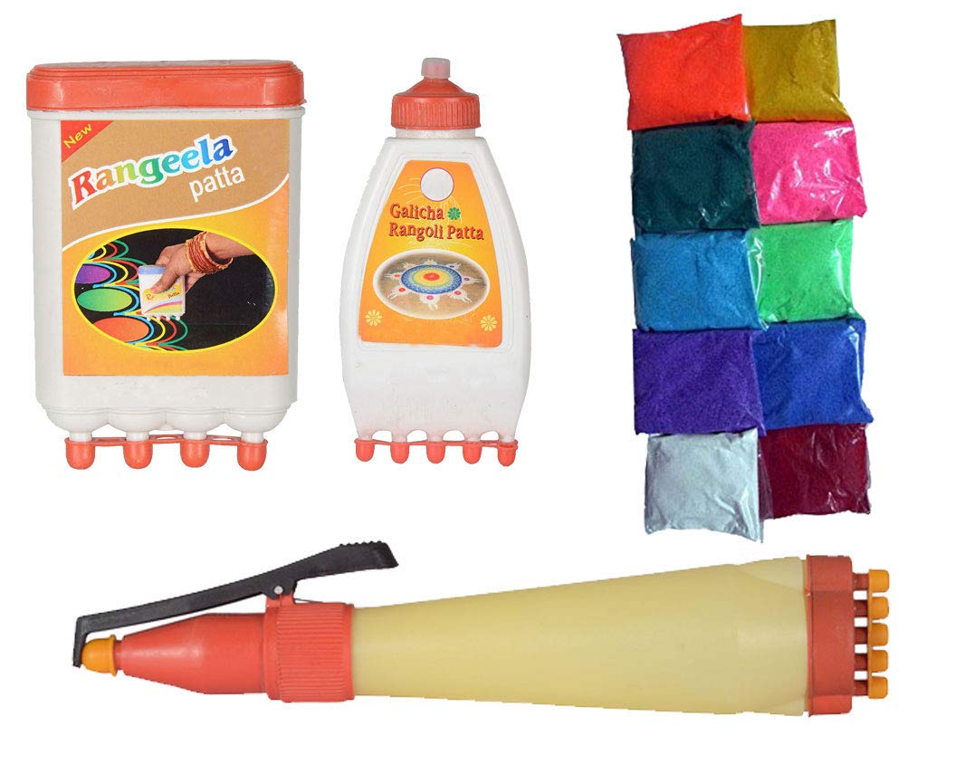 Buy Odishabazaar Ready to Draw Rangoli Making Kit 1 Rangeela Patta + 1 ...