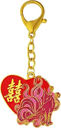 Amazon.com: 2025 Feng Shui 9 Tailed Fox Love Leychain Happy Love Fox ...