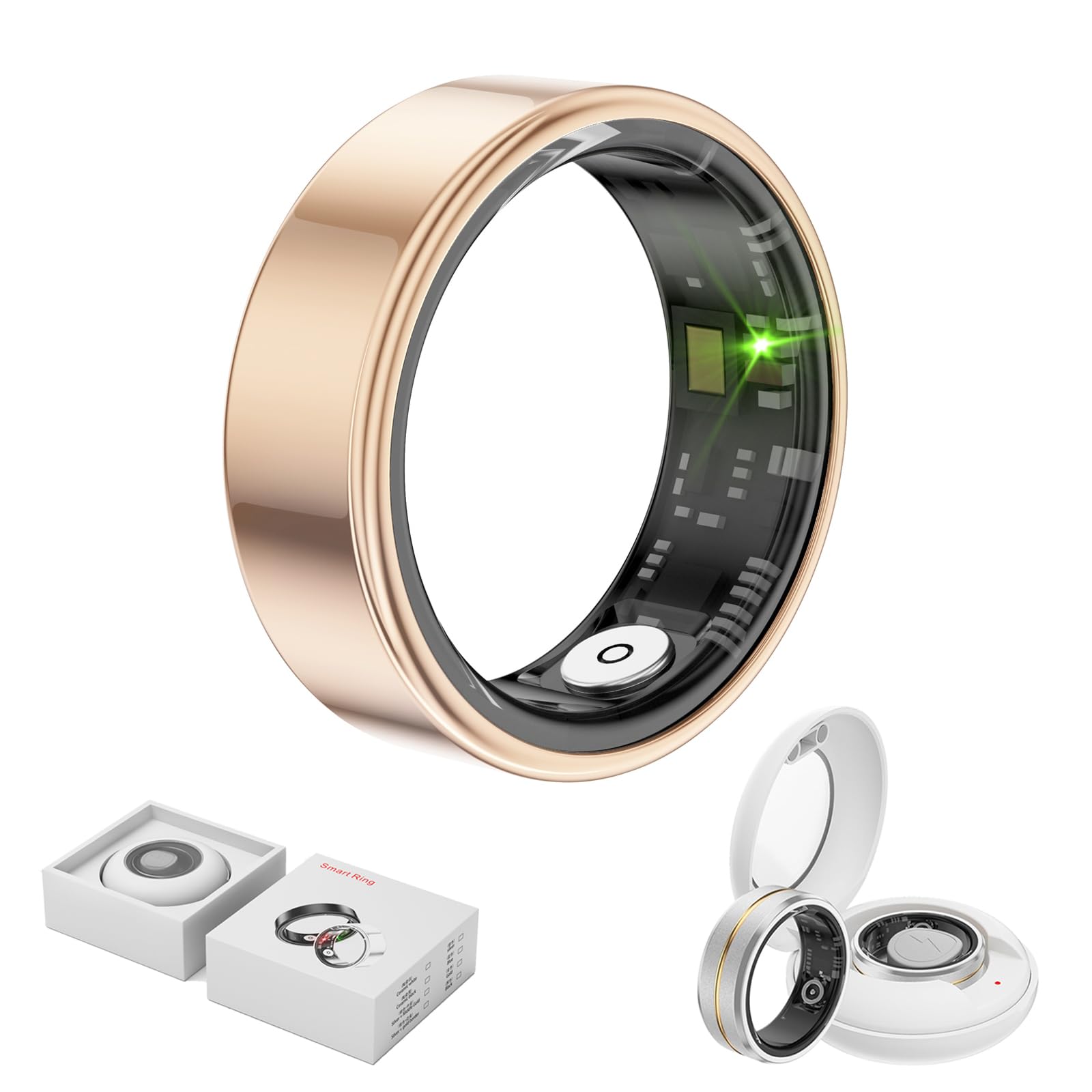 Amazon.com: Jojovenusmall Smart Ring Health Tracker,Anillo Inteligente ...