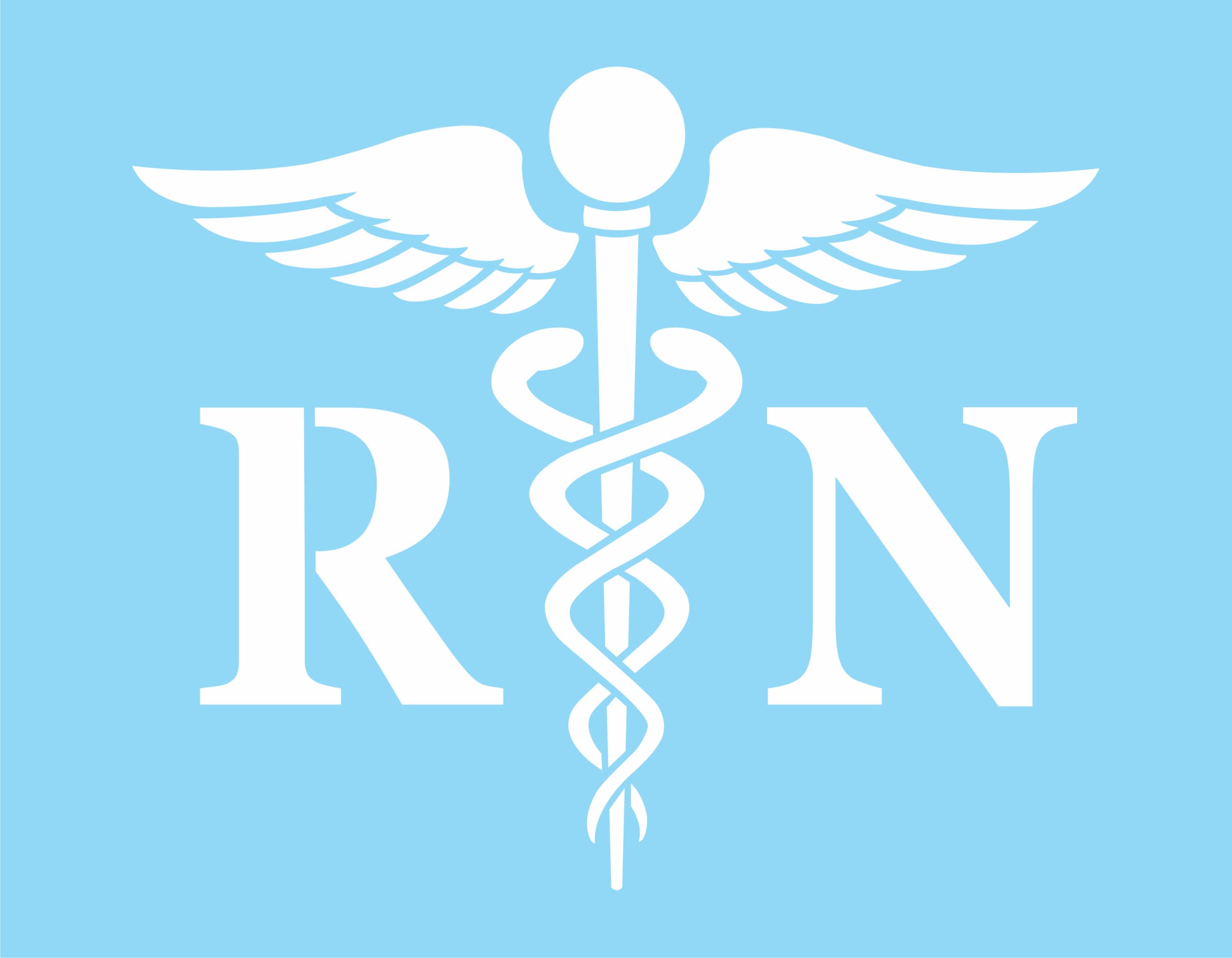 Amazon.com : Stencils by Joanie RN Nurse Stencil Caduceus Symbol Staff ...