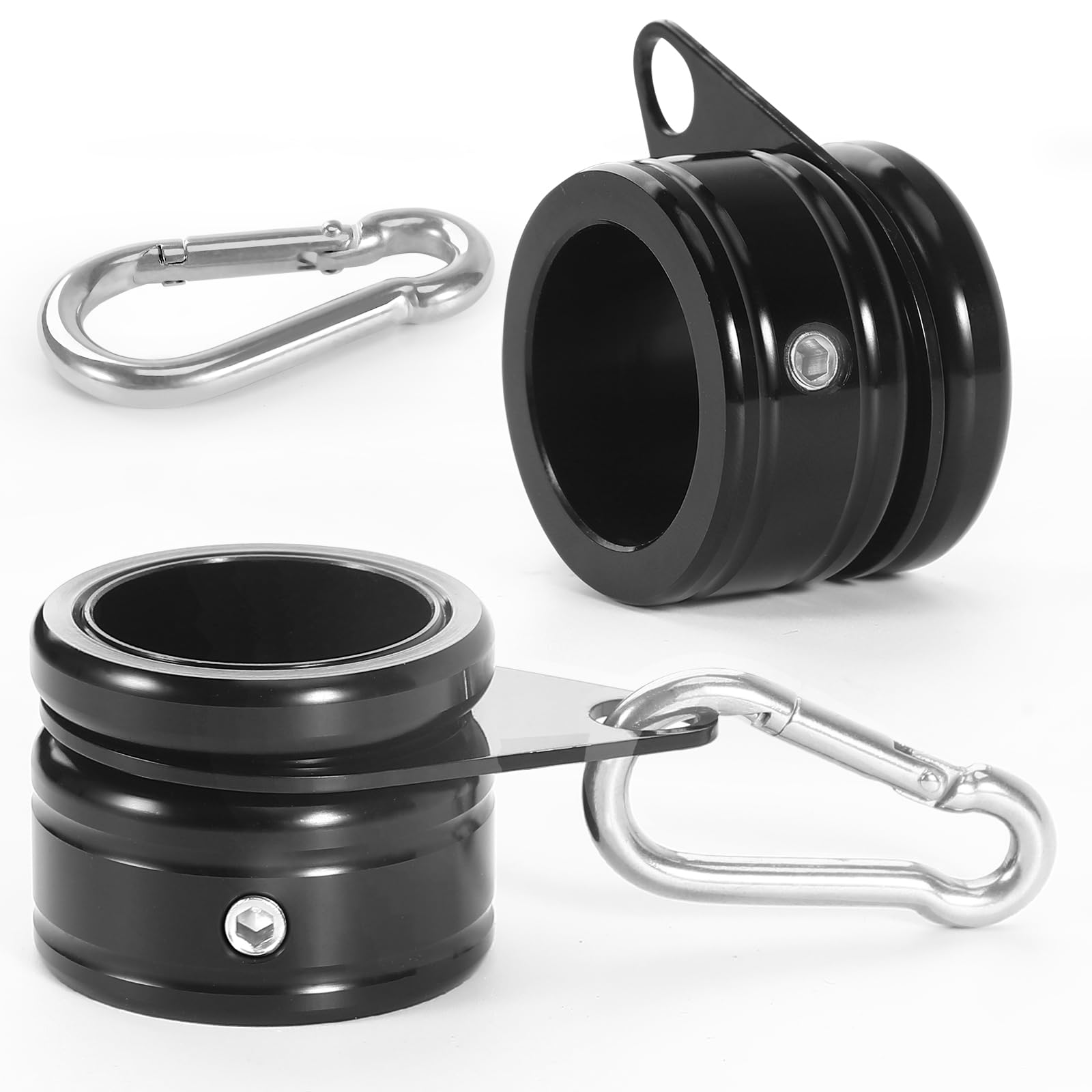 Amazon.com : Flag Pole Rings, Aluminum Alloy Flag Pole Clips Swivels ...