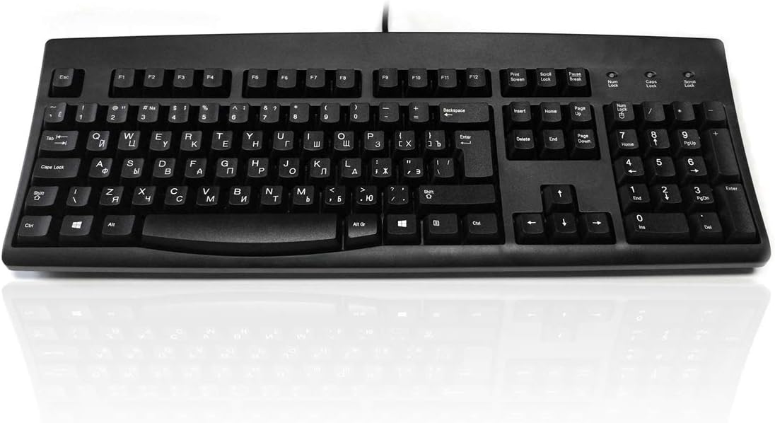 Logitech Keyboard K120 for Business, QWERTY Russian character keys ...