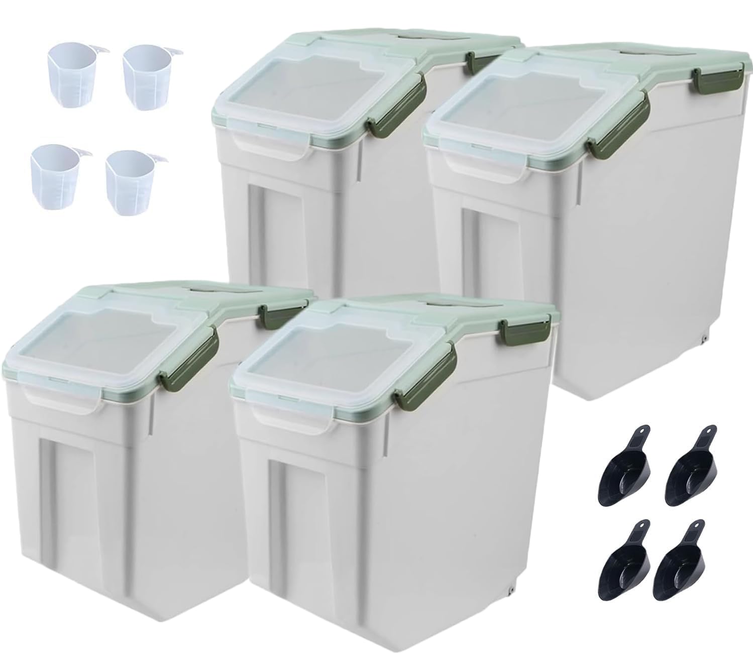 Amazon.com: YXQ 25LB Large Flour Storage Container Bin,Green Airtight ...