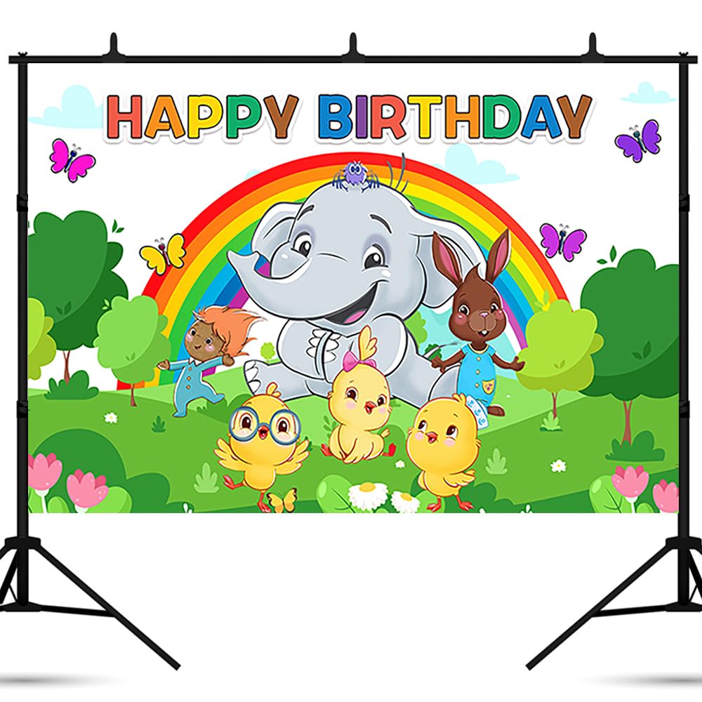 Buy Yellow Chickies Birthday Party Backdrop Photo Background Banner ...