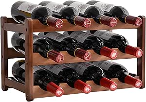 Amazon.com: RUIQINQI Wine Rack Countertop, 12 Bottle Wine Racks for Wine Bottles Storage Display ...