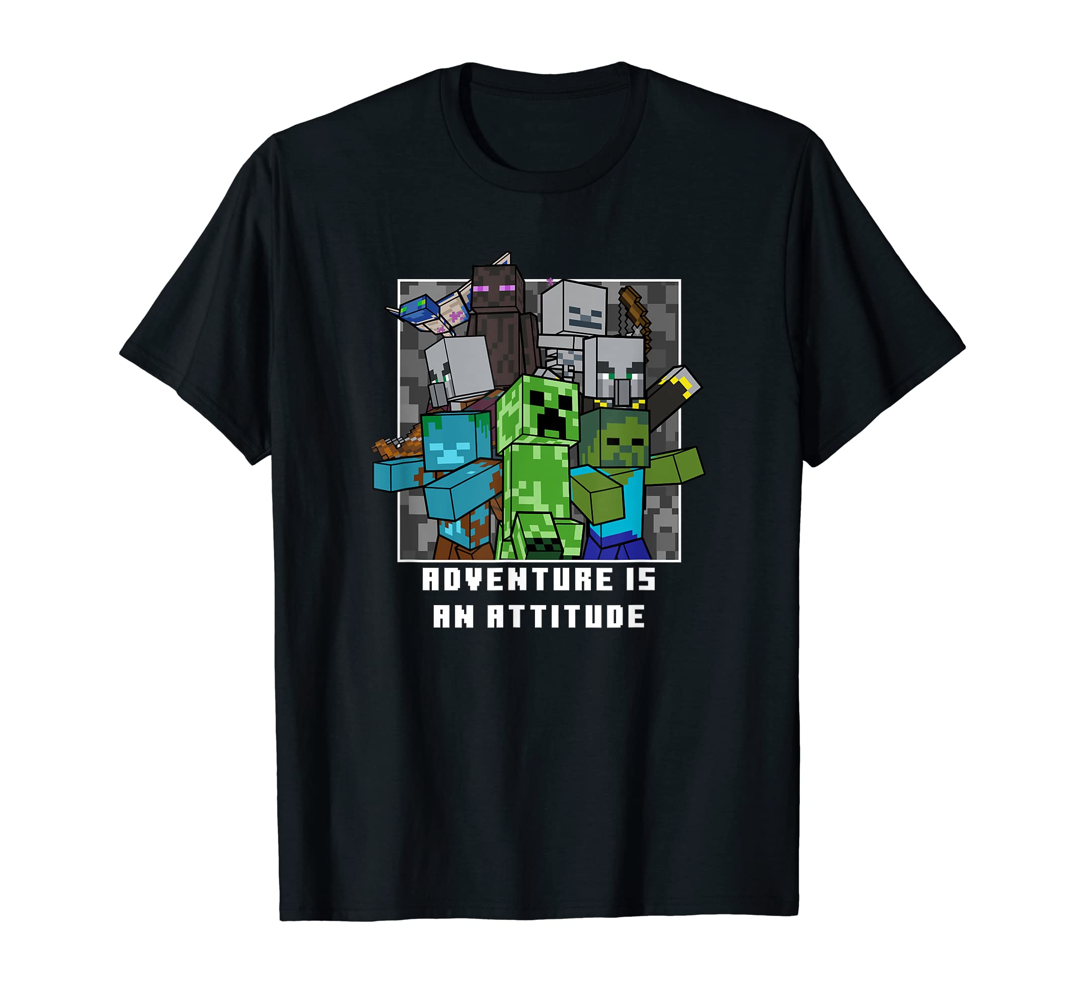 Amazon.com: Minecraft Adventure Is an Attitude Aggressive Mobs Poster T ...