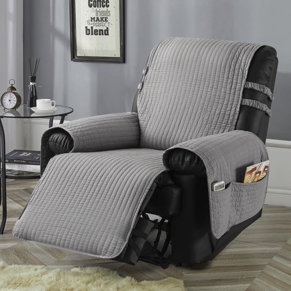 Amazon.com: STONECREST Non Slip Recliner Chair Cover - Cotton Pre ...