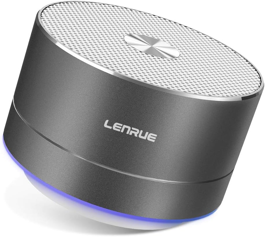 LENRUE Bluetooth Speaker, Mini Portable Speakers with LED Lights ...