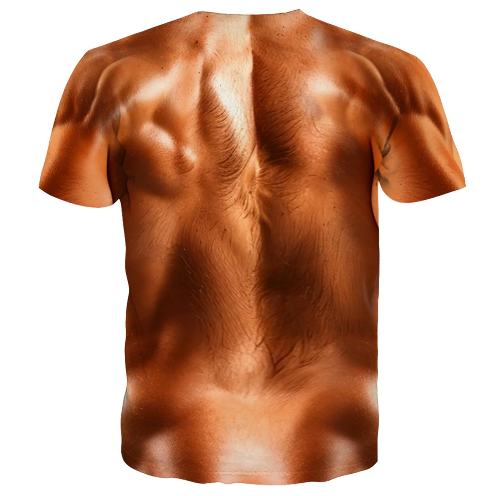 Snapklik.com : Fake Muscle Abs Tshirt For Men Ugly Hairy Chest Shirts 6 ...