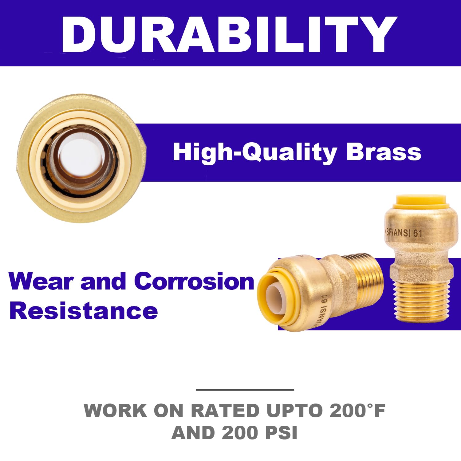 Snapklik.com : FullMayPro Pex Fitting Straight Coupling Push Fit PEX ...