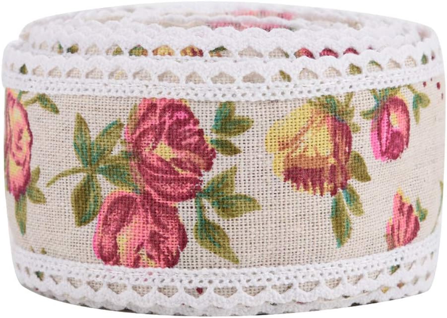 Burlap Frayed Edge Vintage Rose Inspired Ribbon 100mm x 1 Metre ...