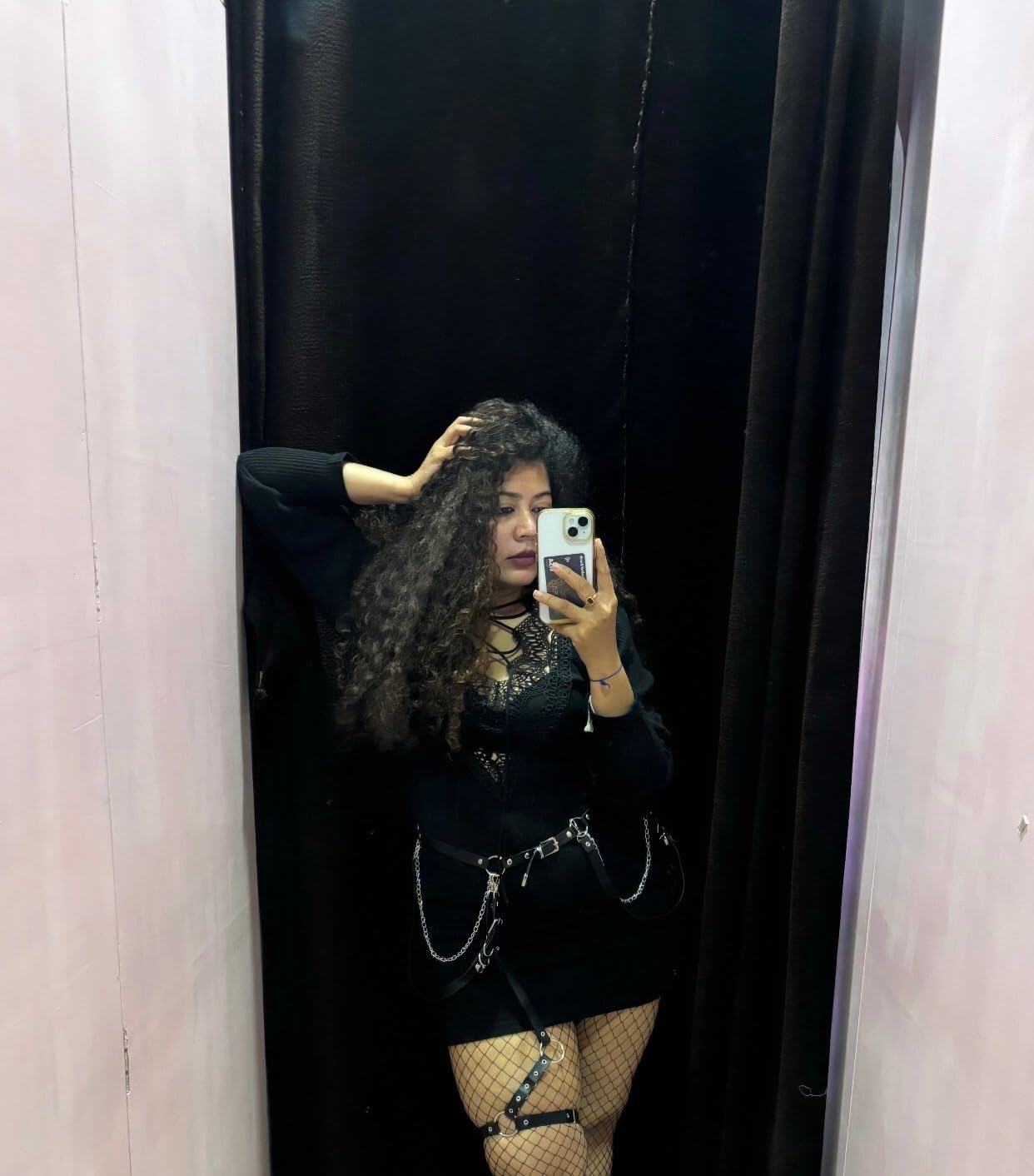 PALAY® Punk Waist Chain Belt for Women Girls Gothic Body Chains Black ...