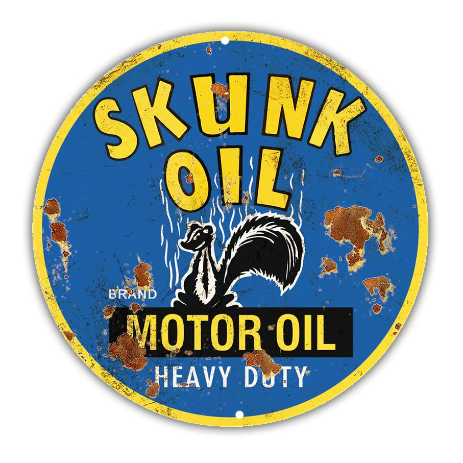 Amazon.com: Reproduction Vintage Gasoline/Motor Oil Signs, 12" Diam ...