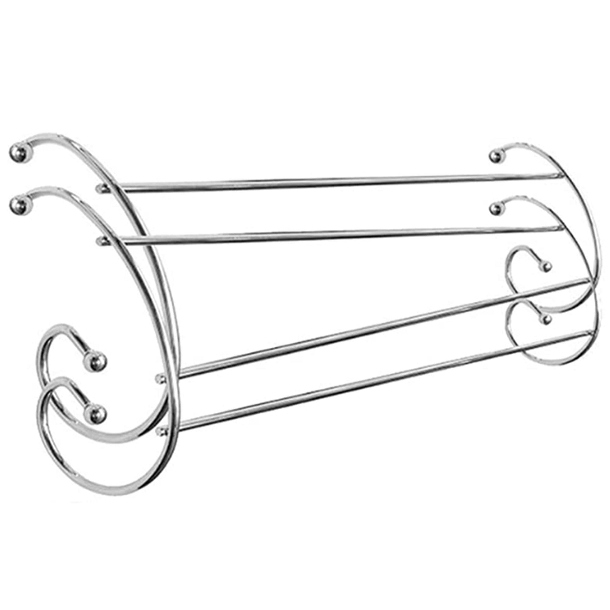 Q&H 2 Bar Radiator Clothes Airer Metal 1M Space Laundry Rack - Chrome ...