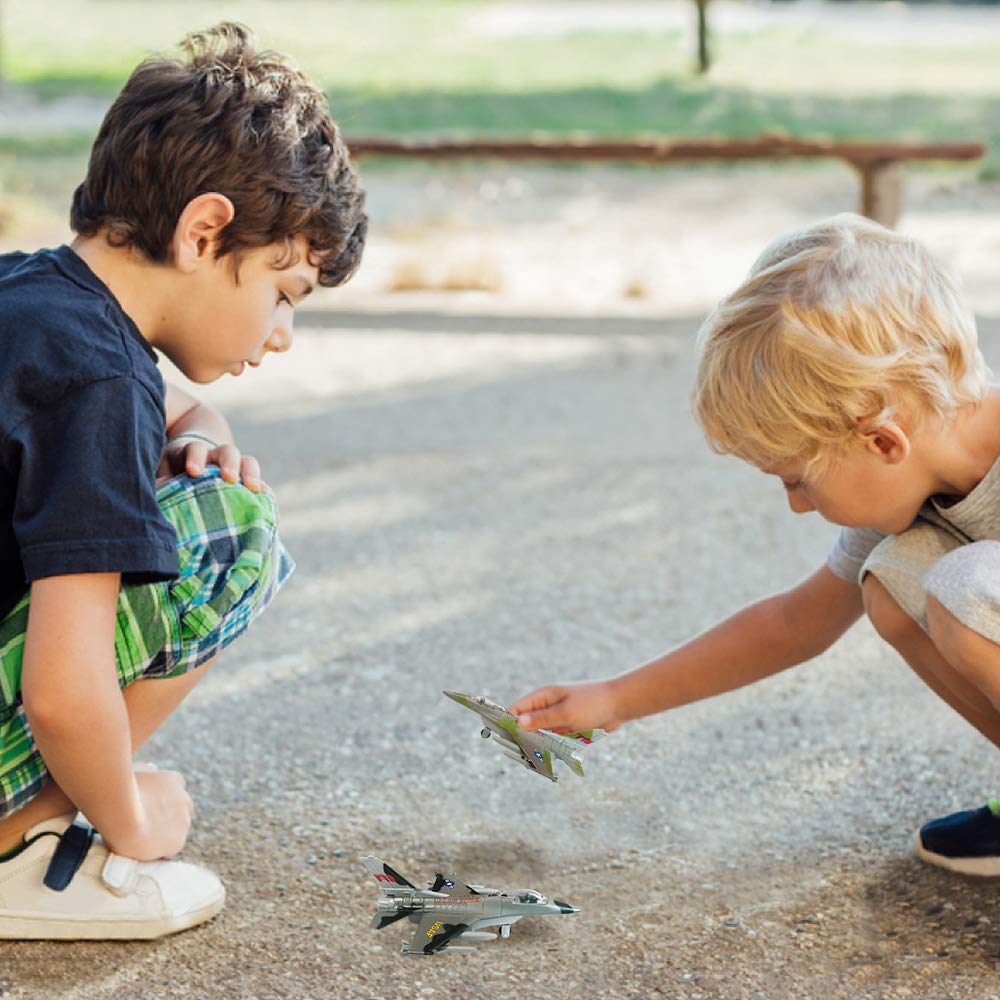 ArtCreativity Diecast F-16 Fighting Falcon Jets with Pullback Mechanism ...