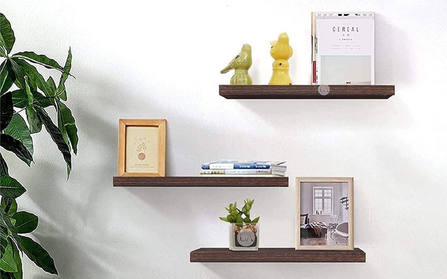 LALITA HANDICRAFT Wooden Floating Wall Shelf Rack for Home Décor ...