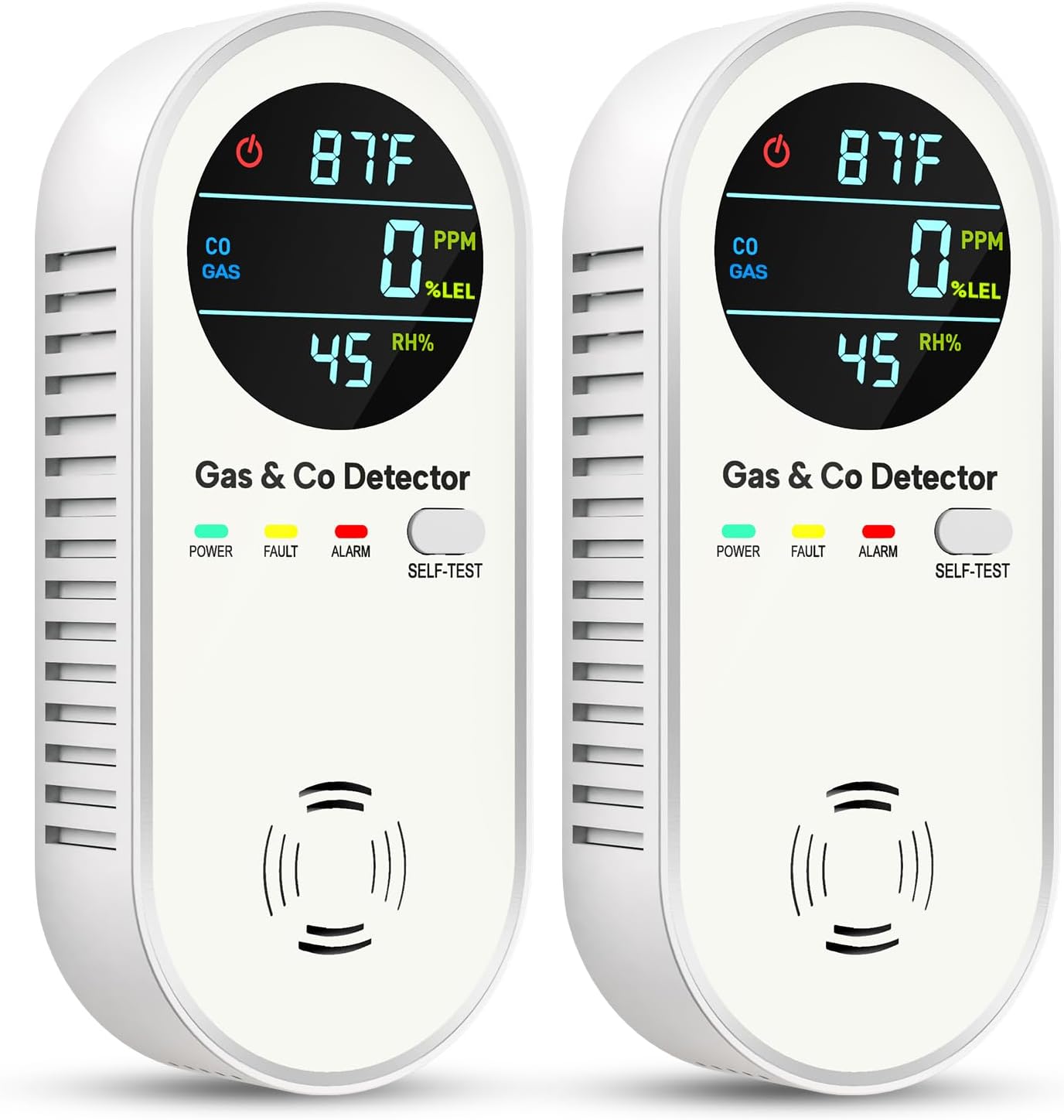 4-in-1 Natural Gas Leak Detector & Carbon Monoxide Detectors - Carbon Monoxide Detectors Plug in ...