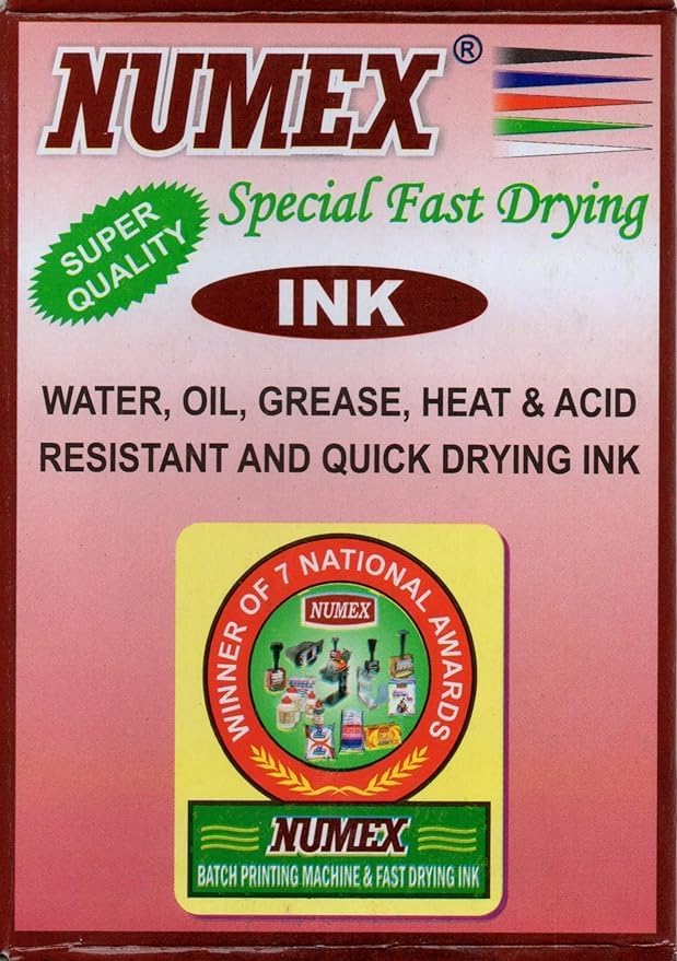 Numex Permanent Ink Stamp Fast Drying Ink Dry Ink (White) : Amazon.in ...