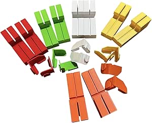 Mason line Block, Plastic line Blocks with Corner Bracket (1 Set Orange ...
