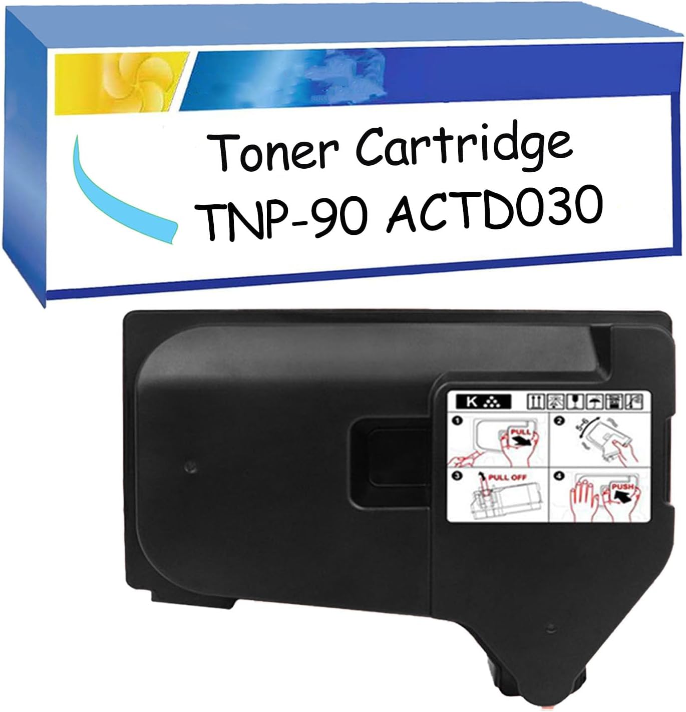 Amazon.com: LISTWA TNP-90 ACTD030 Replacement Toner Cartridges, Compatible for Konica Minolta ...