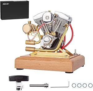 Amazon.com: LOCHE Engine Model Kit, Metal Engine Kit, Four-Stroke ...