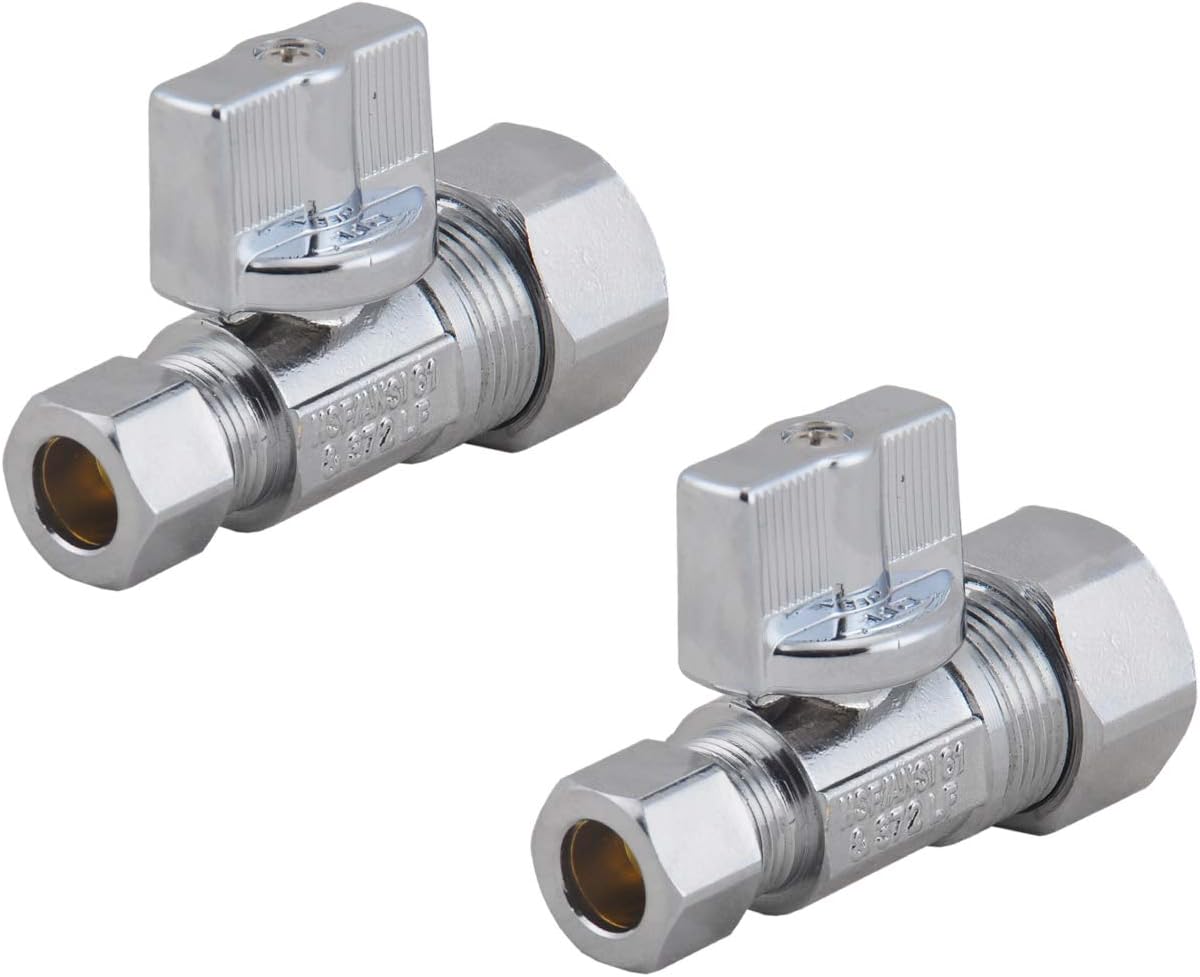 LD Valve -1/4 Turn Straight Stop Valve 1/2-in OD X 3/8-in OD ...