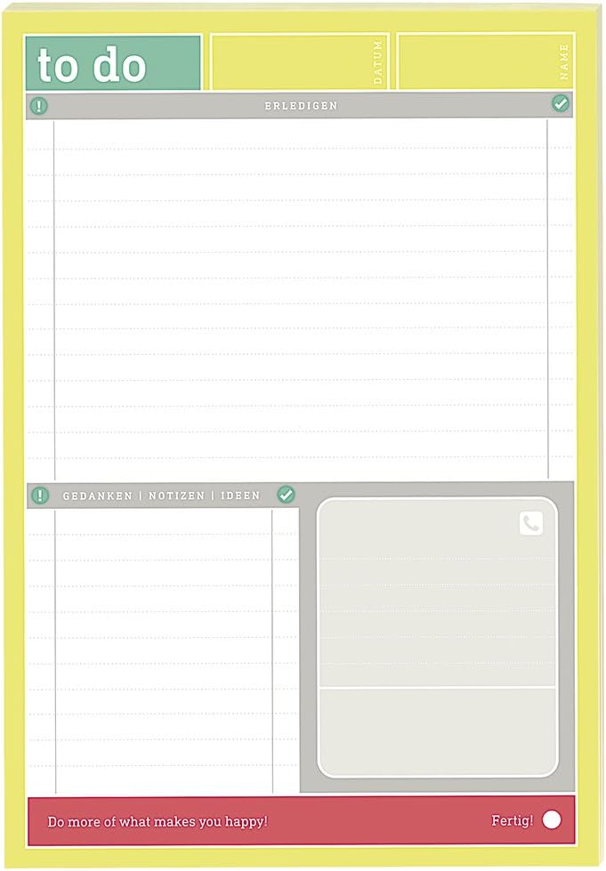 moses. 82117 Home Office To-Do-Block : Amazon.de: Bürobedarf & Schreibwaren