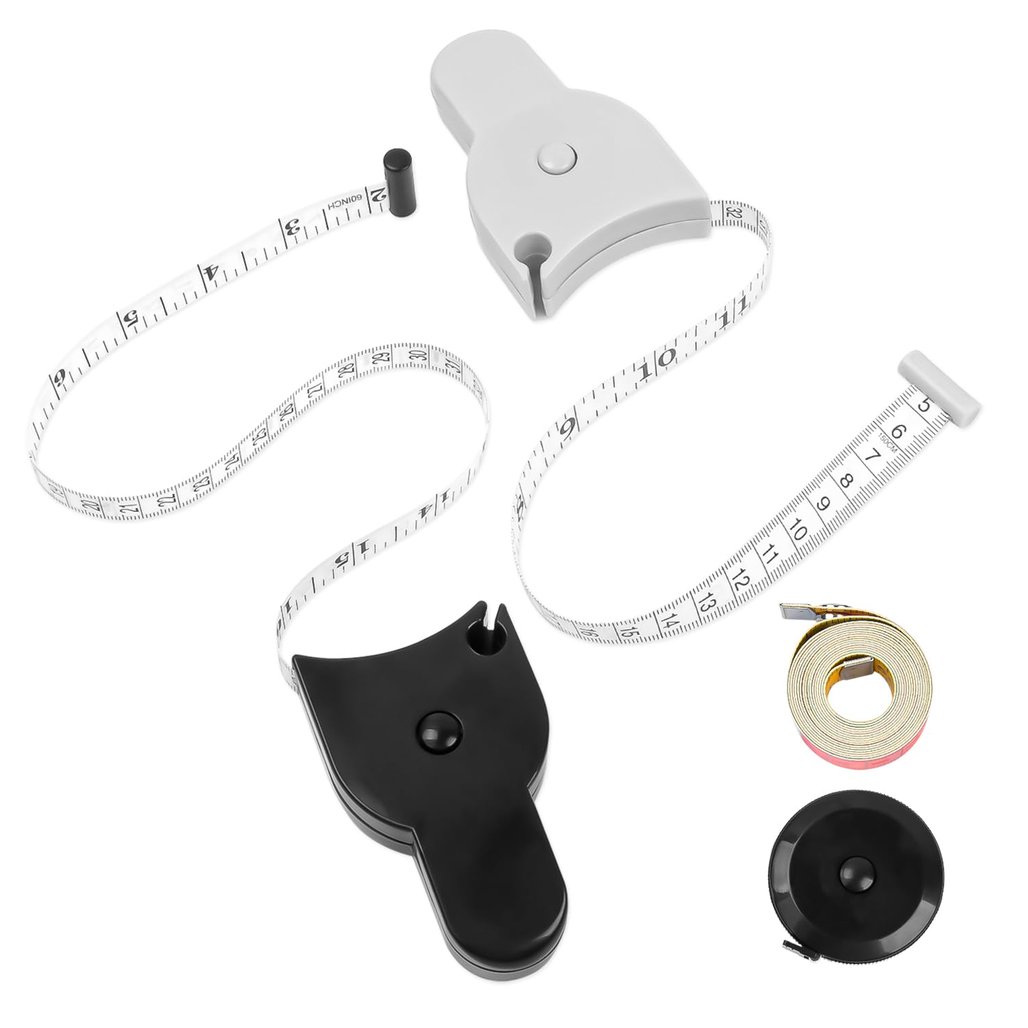 Amazon.com: 4pcs Retractable Tape Body Measuring Tape Double Scales ...