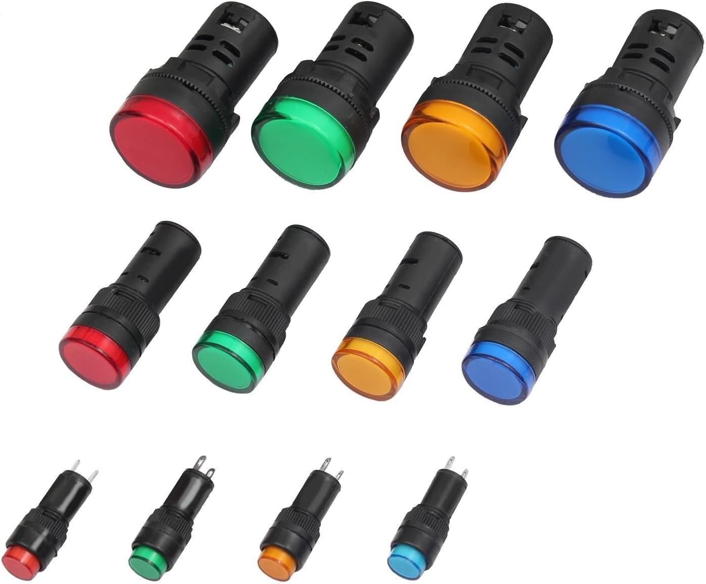 Leuchtmelder Kontrollleuchte Signallampe in 3 Größen / 4 Farben / 12V ...